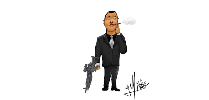Draw your caricature as a mafia guy by Felang | Fiverr