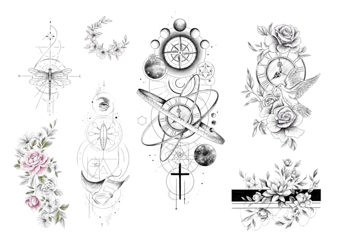 Create custom tattoo design by Marynatim | Fiverr
