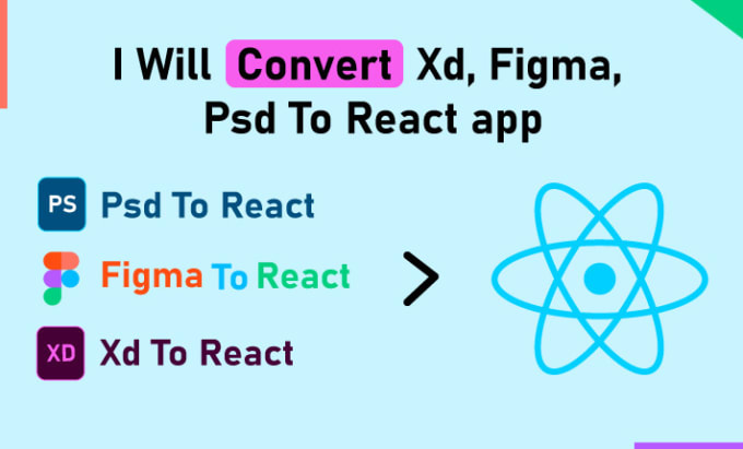 Convert xd, figma, psd to react app, responsive website by Muhammad ...