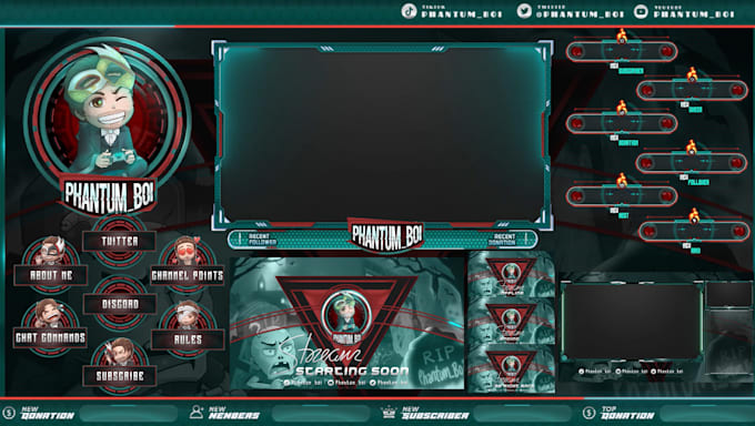 Design unique animated stream overlay for twitch by Nftarts | Fiverr