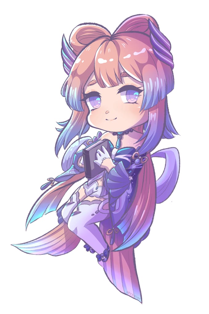 Draw you a cute chibi character profile or another by Quadruplehee | Fiverr