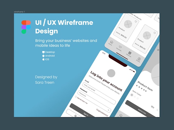 Design mobile app wireframes by Sara_treen | Fiverr