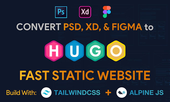 Build static website with hugo using tailwindcss by Kreasify | Fiverr