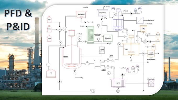 Create pfd and pid drawings on autocad by Mhamza59 | Fiverr