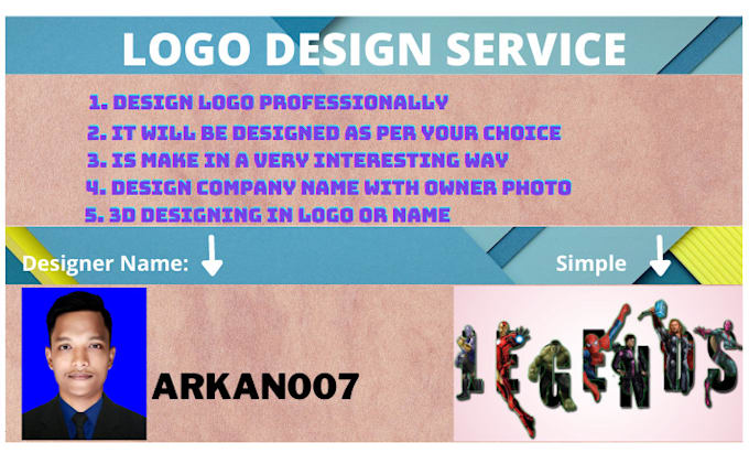 Make a professional name art design by Arkan007 | Fiverr