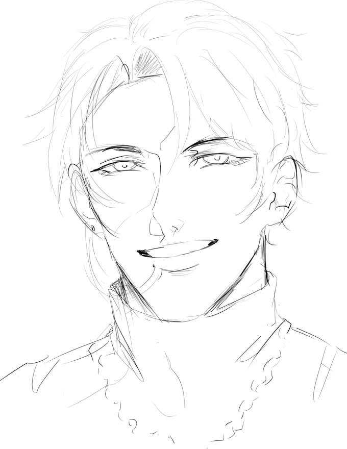 Drawing rough sketch characters just headshot by Binawa | Fiverr