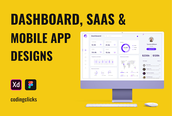 Do dashboard design, web app, and saas uiux design by Codingclicks | Fiverr