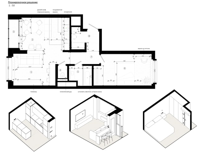 Draw architectural plans in revit 2d for your project by Lizades | Fiverr