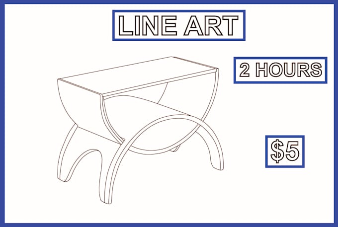 Create a outline drawing,line art,illustration,for any product design ...