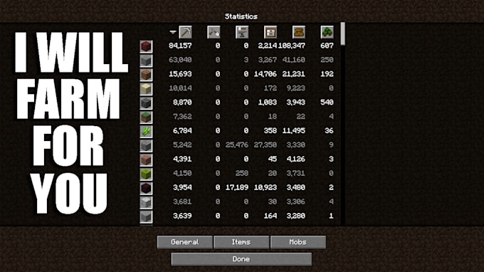 Farm items for you in minecraft by Xpikyx | Fiverr