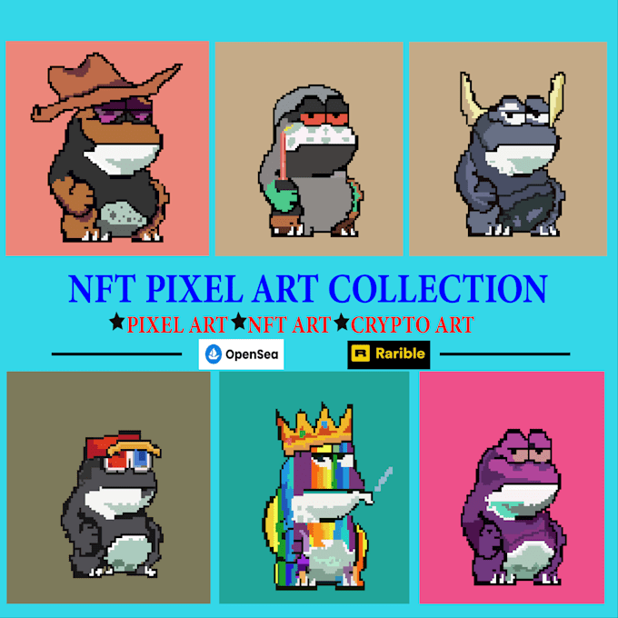 Make pixel art,nft art for your awesome nft collections by Ekzaman | Fiverr