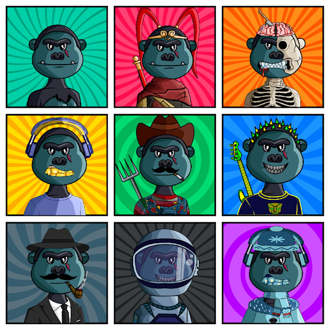 Create custom 2d character style nft art collection by Yudistirazulkif ...