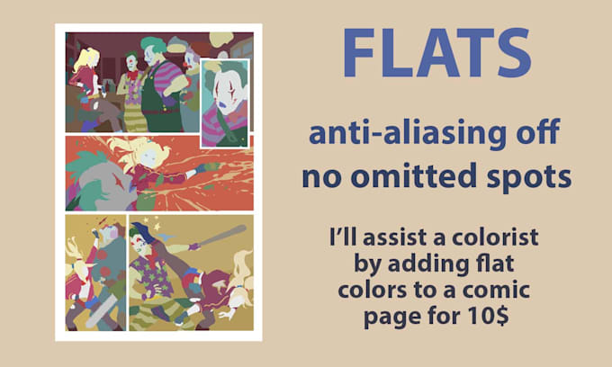Add flat colors to a comic page by Baranek_art | Fiverr