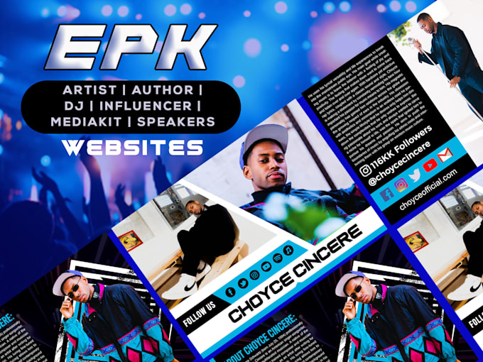 Design develop artist website epk sheet, press kit,media kit by Atech ...