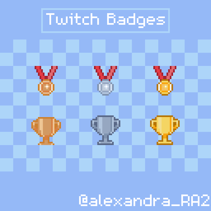 Create awesome pixel art badges for you by Alexandra_ra2 | Fiverr