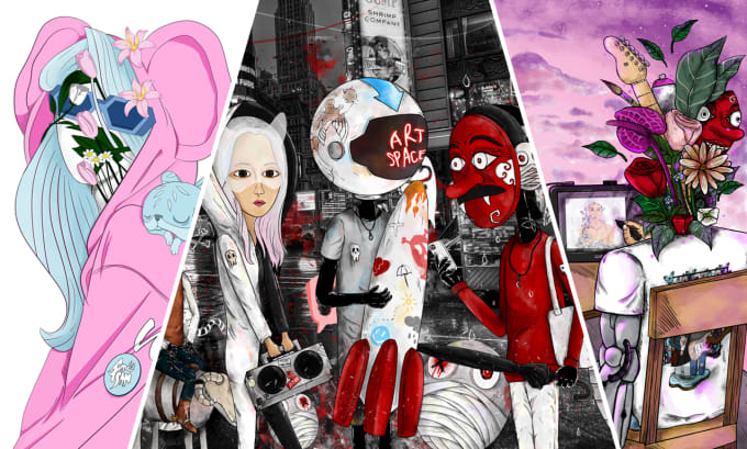 Draw surreal cartoon illustration for any purpose by Sandsurreal | Fiverr