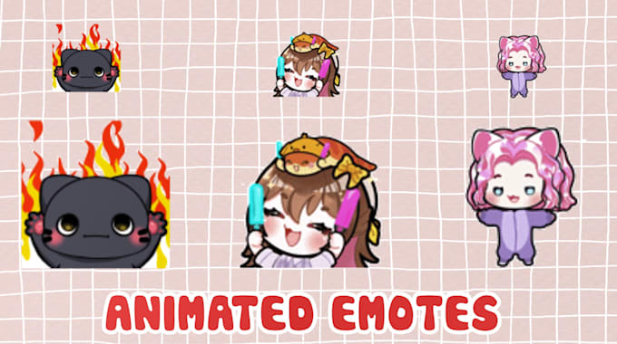 Create animated emote gif in your psd file by Xiaoweiiishere | Fiverr