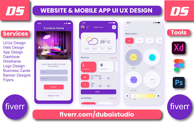 Do mobile ui design, mobile app ui ux design, ui ux design