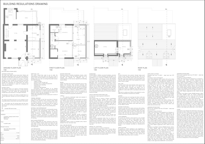 Draw uk building regulations drawings and construction notes by ...