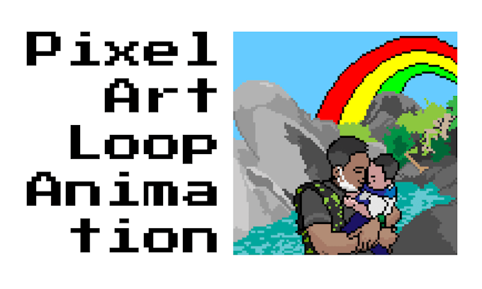 Make custom pixel art loop animation or animated gif from your portrait ...