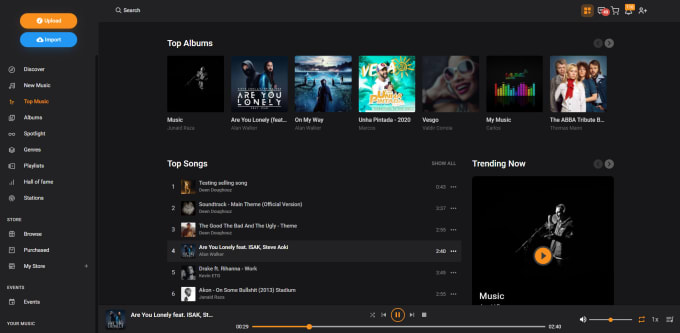 Build music sharing platform similar with soundcloud with admin panel ...