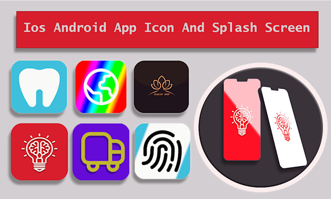 Design android ios website flat app icon splash screen by ...