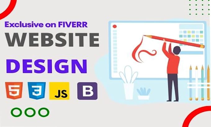 Be Your Front End Web Developer Using Html Css Bootstrap Js By Prettywebdesign Fiverr