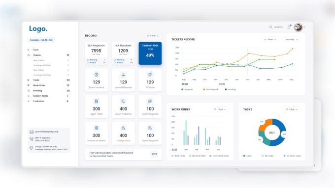 Dashboard ui and ux design solutions by Danyaluzma | Fiverr