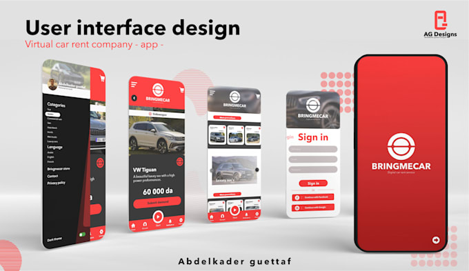 Design your ui mobile app for android and ios by Abdelkaderg | Fiverr