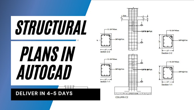 Structural plans in autocad by Rashid_civil | Fiverr