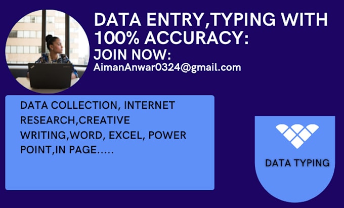 Do fastest data entry, typing work in 1 day and ads posting by ...