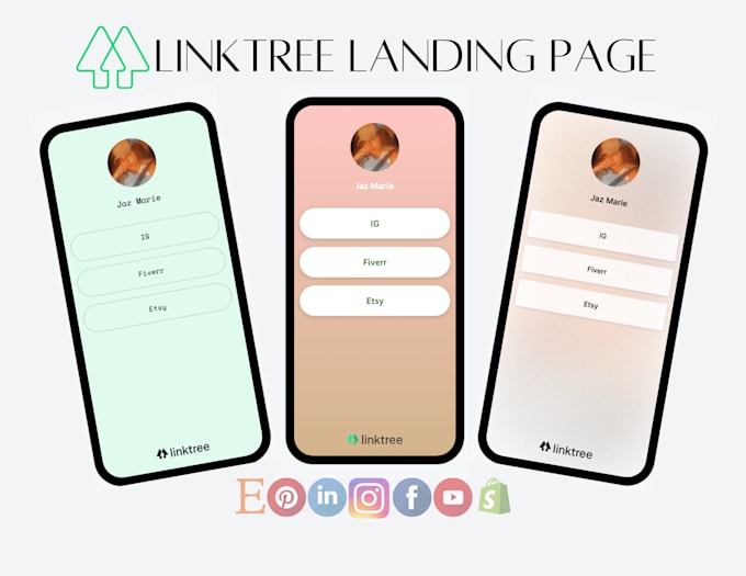 Setup your linktree landing page by Jazmarie11 | Fiverr