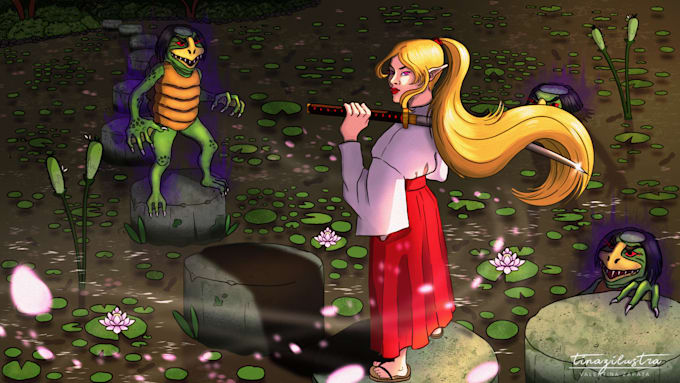 Make great fantasy illustrations for your projects by Tinazilustra | Fiverr