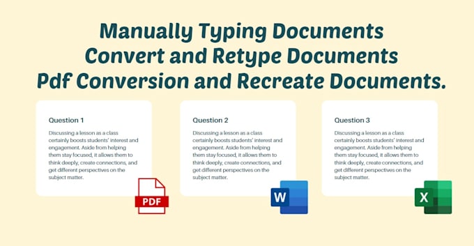 Do professional typing service, retype any document by Blesynb | Fiverr