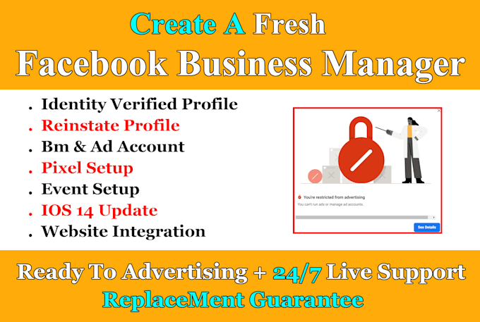 Fix up issues or setup fresh facebook business manager and ad account setup by Sujon2391 | Fiverr