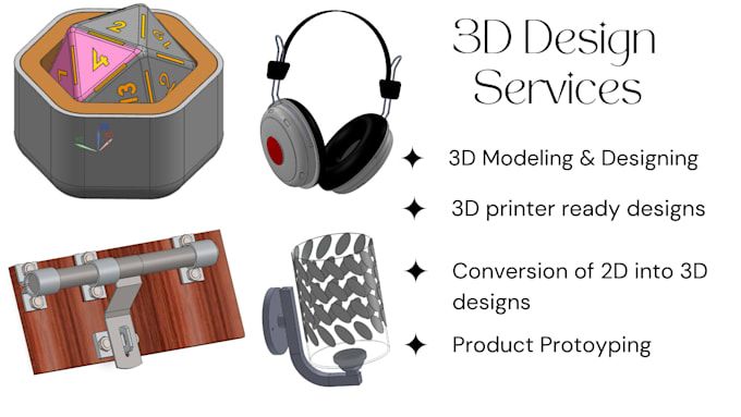 Design cad models for product prototypes and 3d printing by Ajikram ...