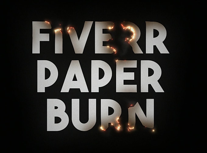 Make a paper burn effect with sound for text or image by Ok_edit | Fiverr