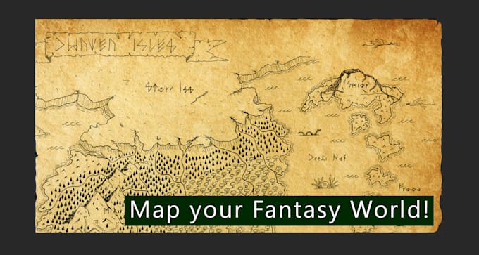 Craft a hand drawn map of your fantasy world by Inspirat_nforge | Fiverr