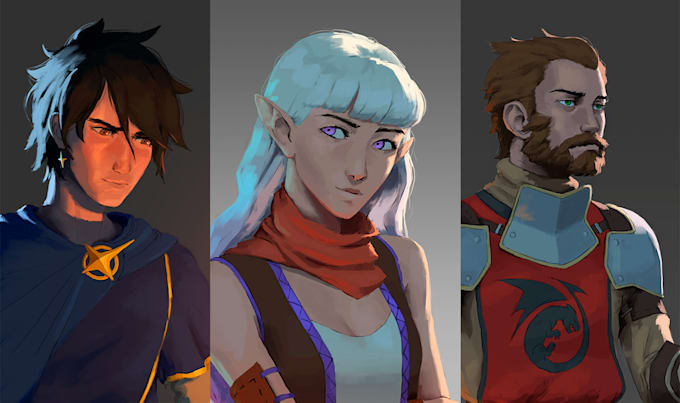 Draw fantasy or any character illustration by Nicolasnewlands | Fiverr