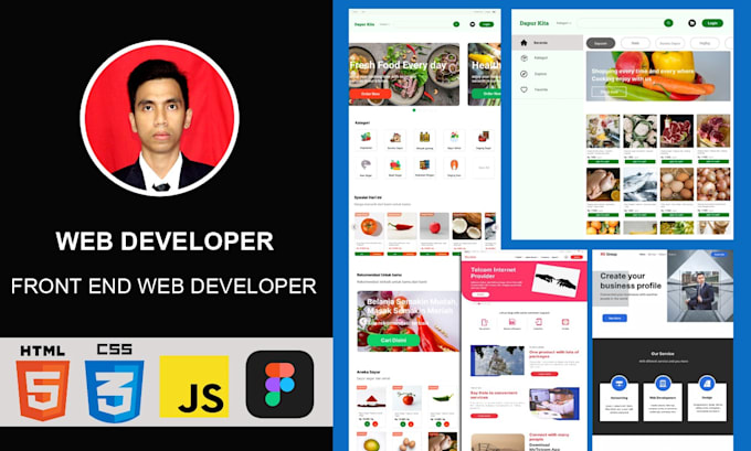 Create landing page using html, css, javascript, bootstrap by ...