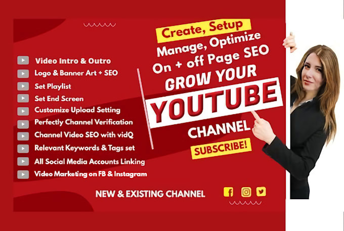 Create setup youtube channel with logo, art, intro, promote by Graph98 | Fiverr