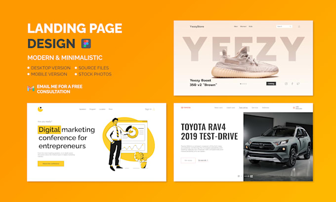 Design a modern, selling, conversion landing page in figma by S1eyss ...