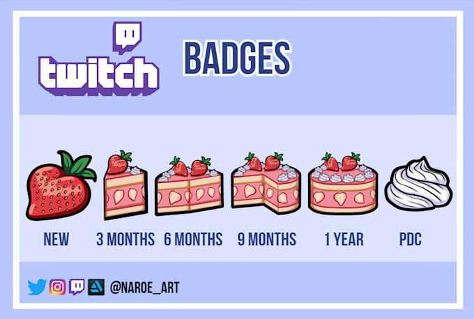 Create custom badges and channel point for twitch by Naroe_art | Fiverr