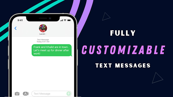Create a customizable text message style video by Sierrabdraws | Fiverr