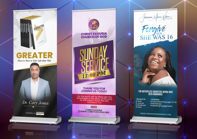 Design a professional church and business retractable banner by Artz ...