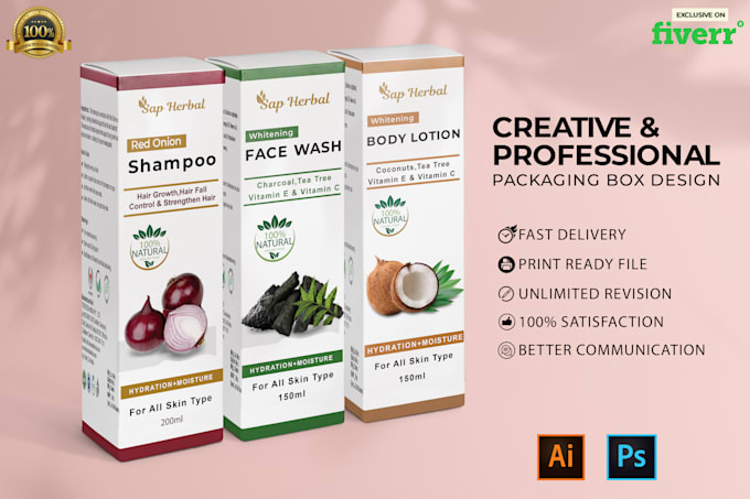 Do box packaging design, product box, mailer box, with a 3d mockup by ...