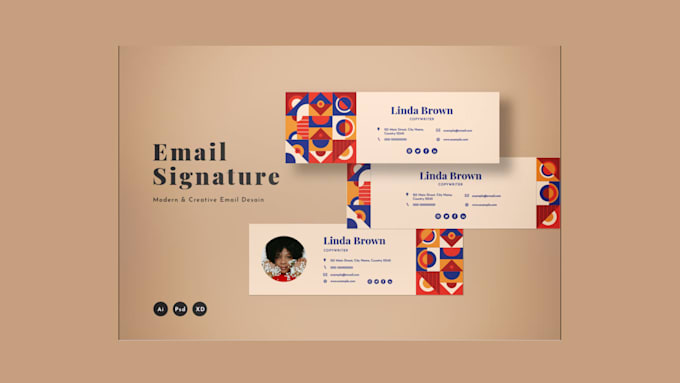 Design clickable html email signature by Urvivaghela | Fiverr