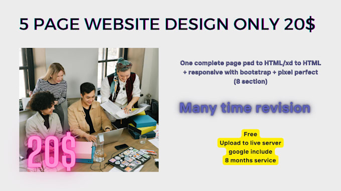 Create responsive website using html css js bootstrap php wordpress by ...