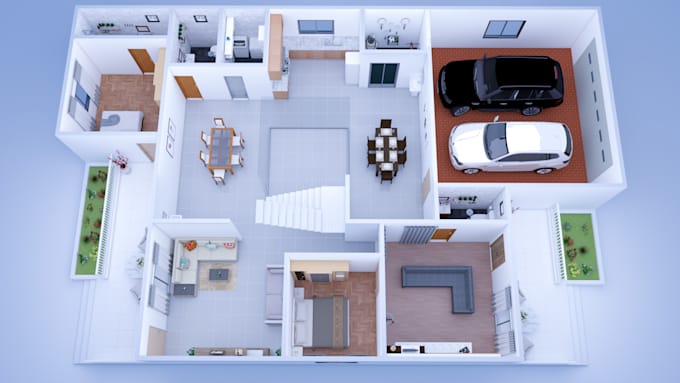 Make 3d floor plan and render for your residence by Faisal_ahmed_99 ...