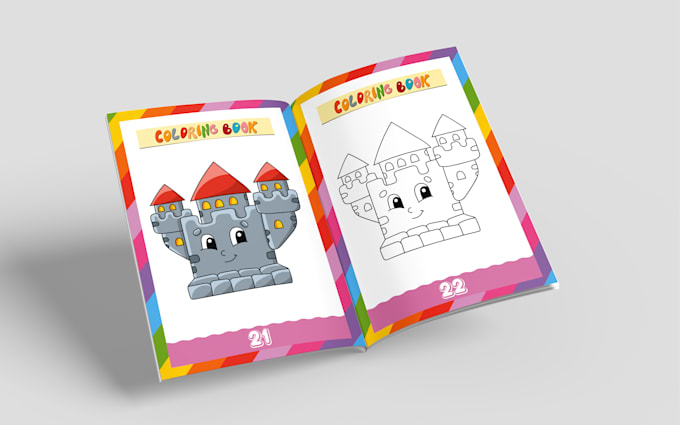 Design children handwriting coloring and kids tracing activity book ...